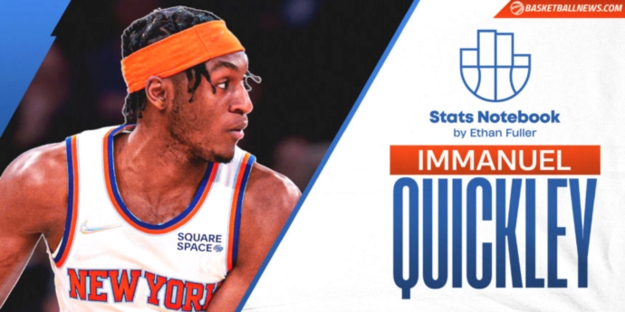 NBA Stats Notebook: Immanuel Quickley's unusual shot diet can work